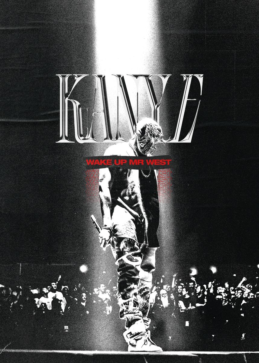 'Kanye West' Poster, picture, metal print, paint by Nerdworld 1 | Displate