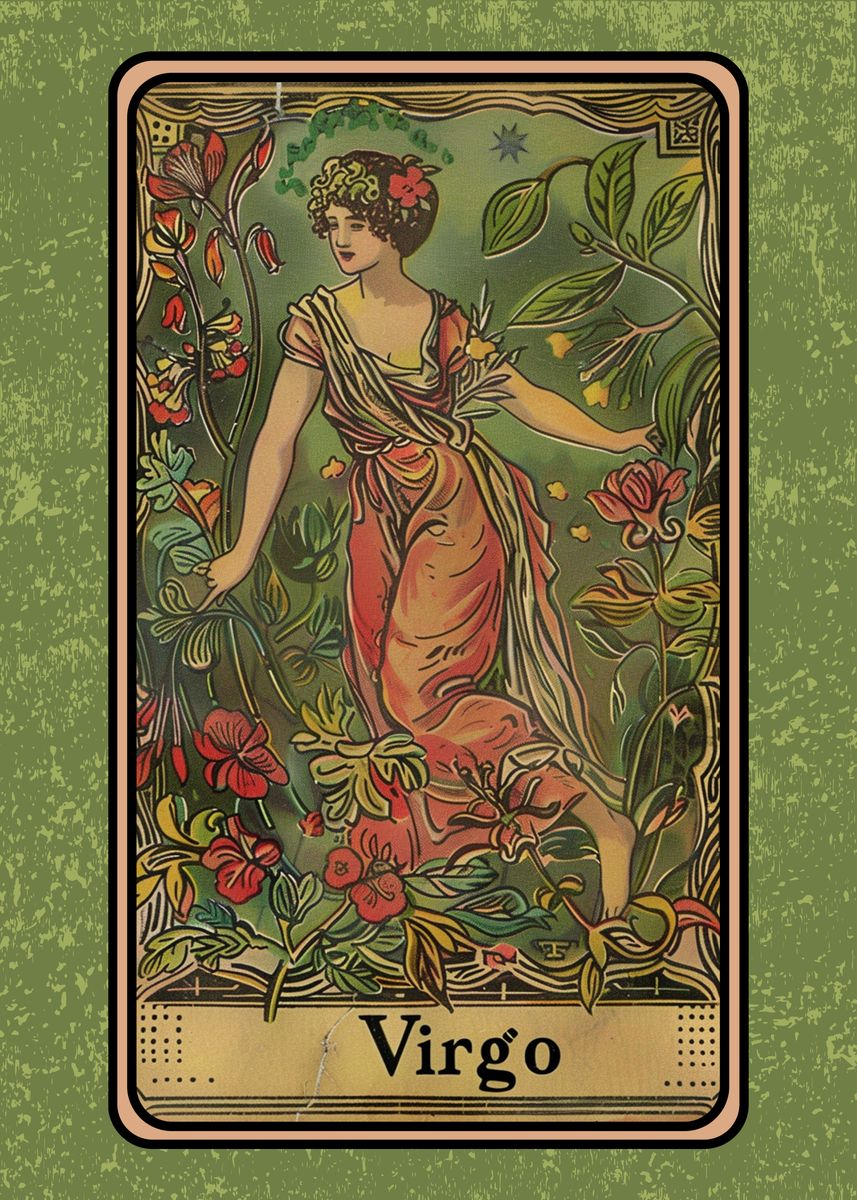 'Virgo Tarot Card Wall Decor' Poster, picture, metal print, paint by ...