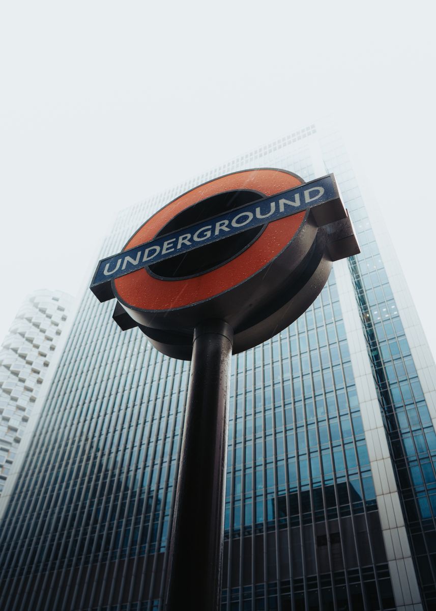 'London Underground Sign' Poster, picture, metal print, paint by ...