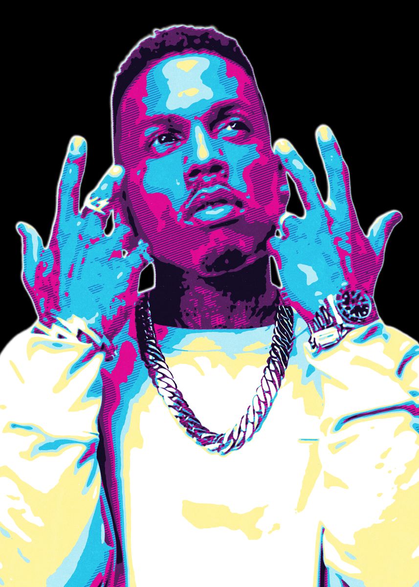 'Kid Ink Retro Style' Poster, picture, metal print, paint by Papa Giana ...