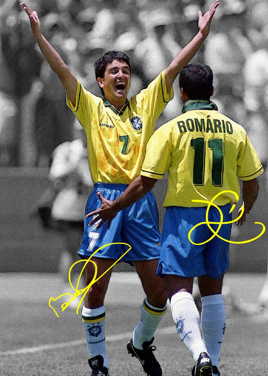 'Bebeto And Romario' Poster, picture, metal print, paint by Daisy Donna ...