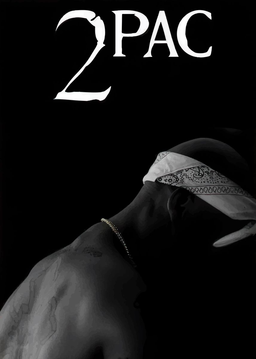 '2Pac Portrait' Poster, picture, metal print, paint by VisionPrint ...
