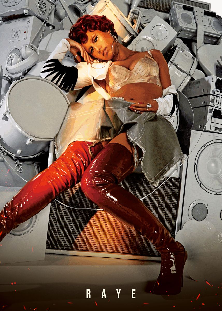 'Raye' Poster, picture, metal print, paint by Micho Abstract | Displate