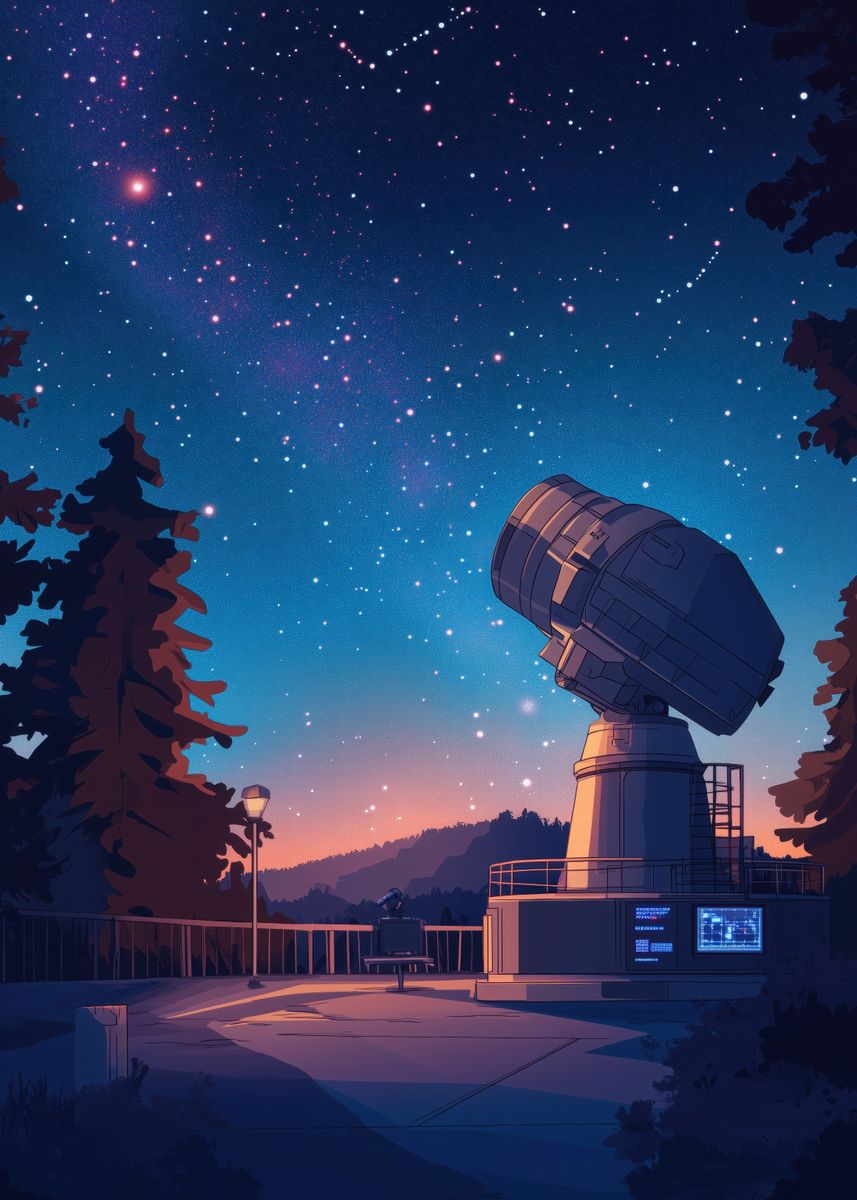 'Stargazing Astronomy Observatory' Poster, picture, metal print, paint ...