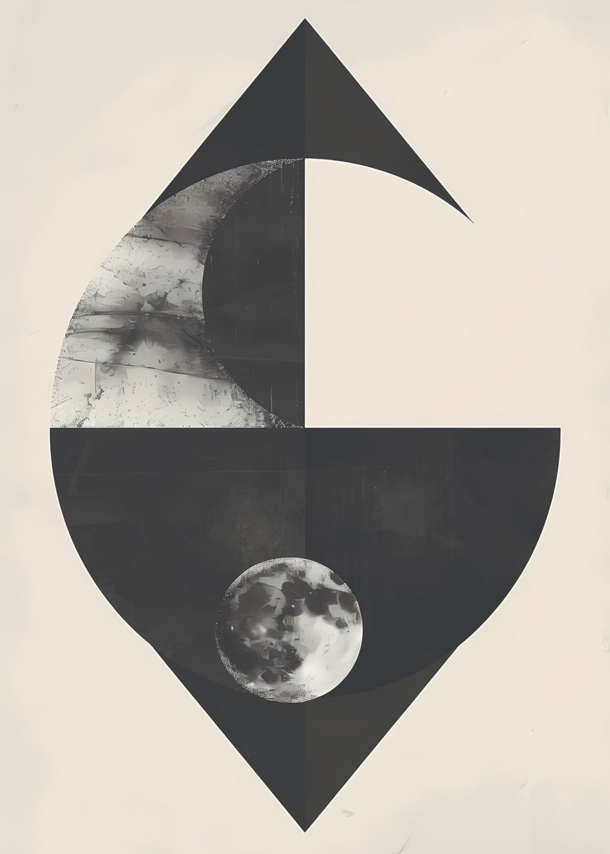 'Abstract Moon Art' Poster, picture, metal print, paint by Abstract art ...