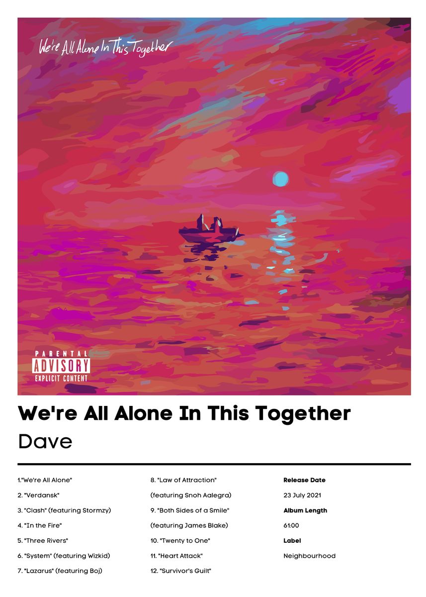 'Dave Album' Poster, picture, metal print, paint by KAYNEE | Displate