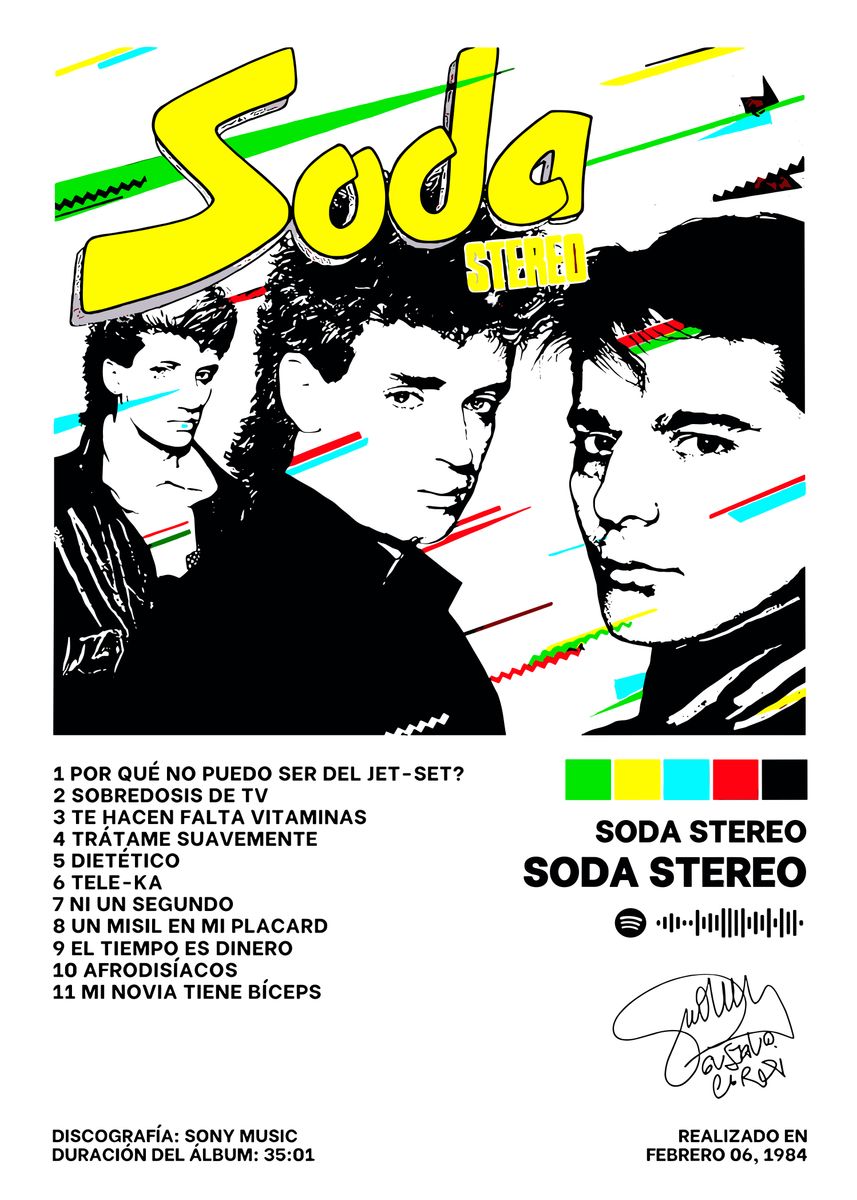 'Soda Stereo Album' Poster, picture, metal print, paint by ZACKSTAR ...