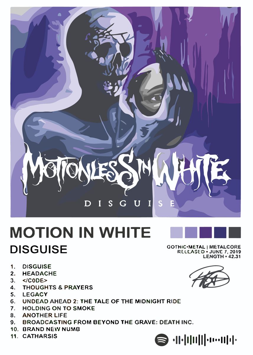 'Motionless In White Disguise Album Cover' Poster, picture, metal print ...