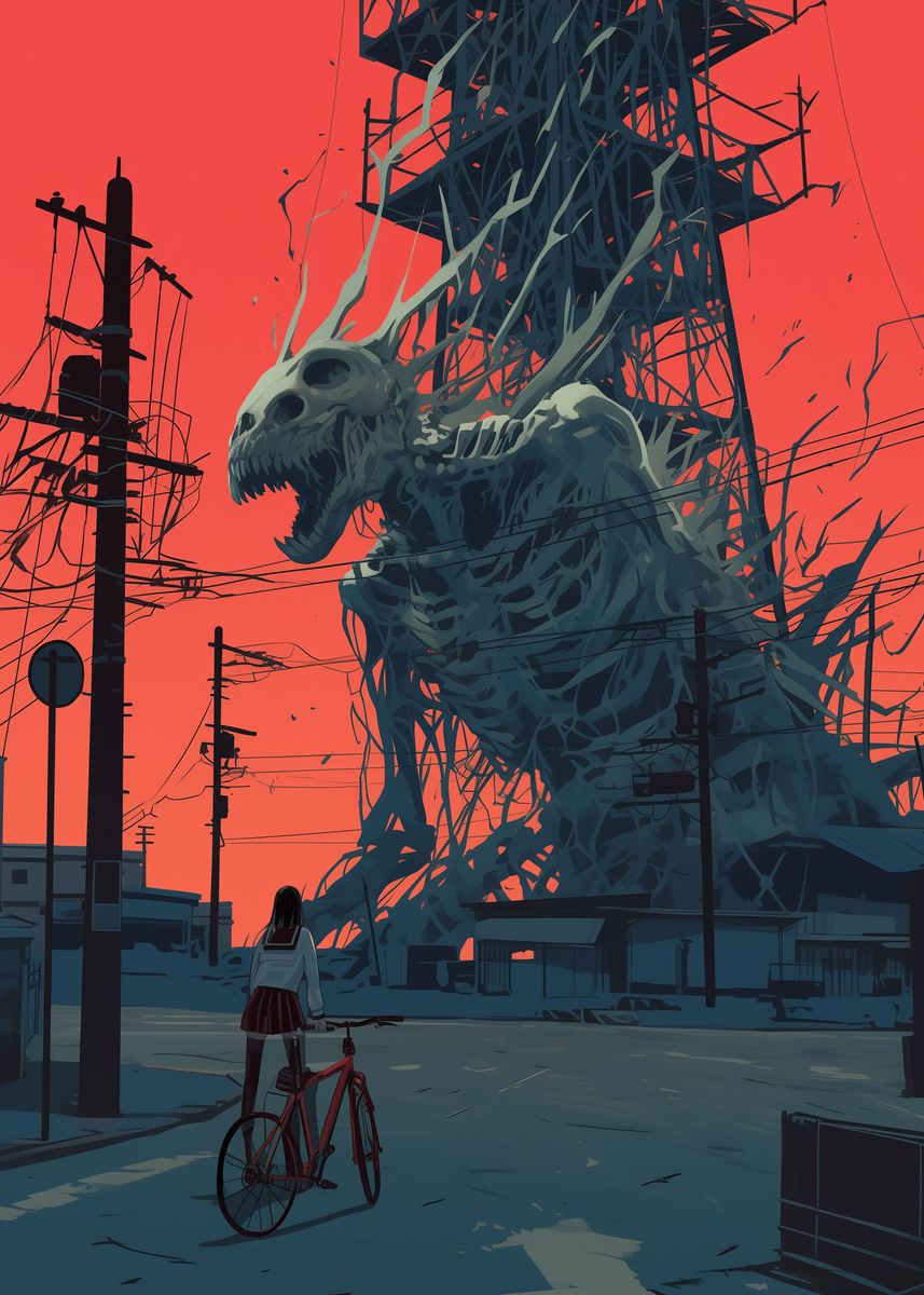 'Monster in the City' Poster, picture, metal print, paint by Tomorrow ...