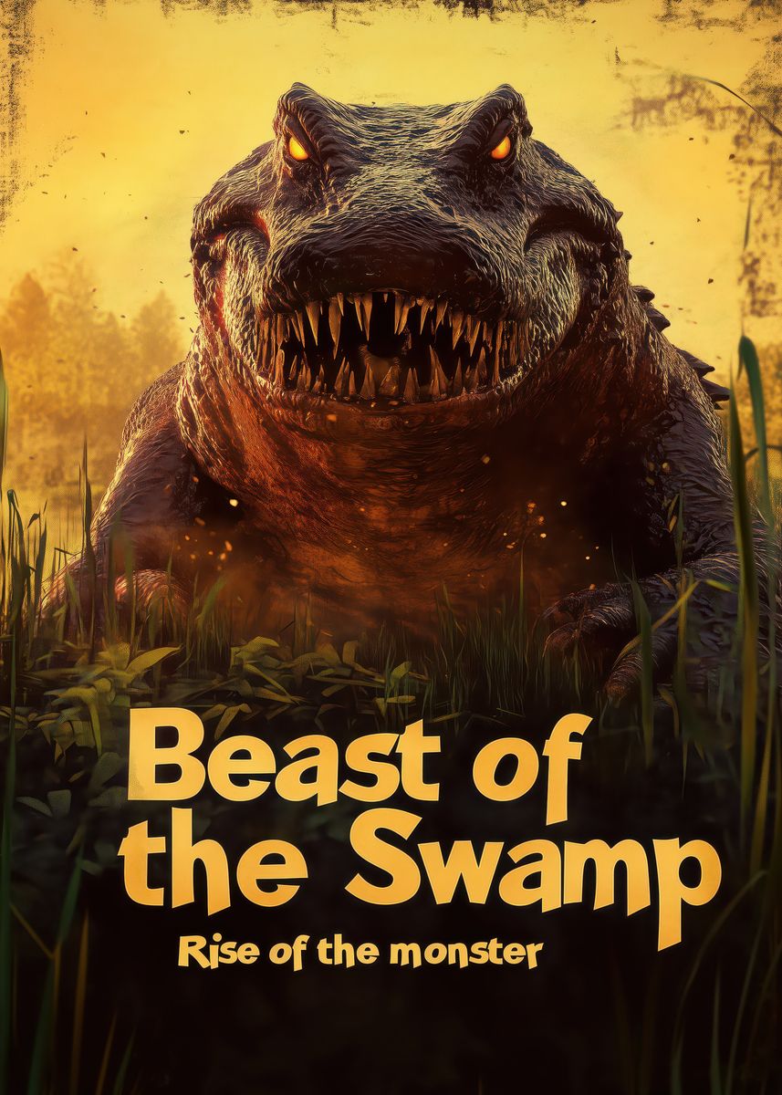 'Beast of the Swamp Poster' Poster, picture, metal print, paint by ...