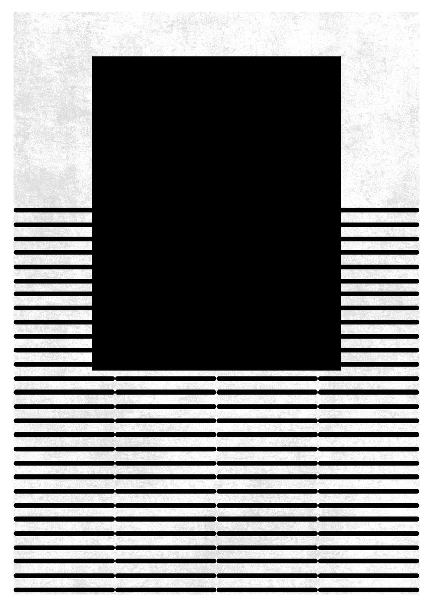 'Black Square Minimalist Art' Poster, picture, metal print, paint by ...