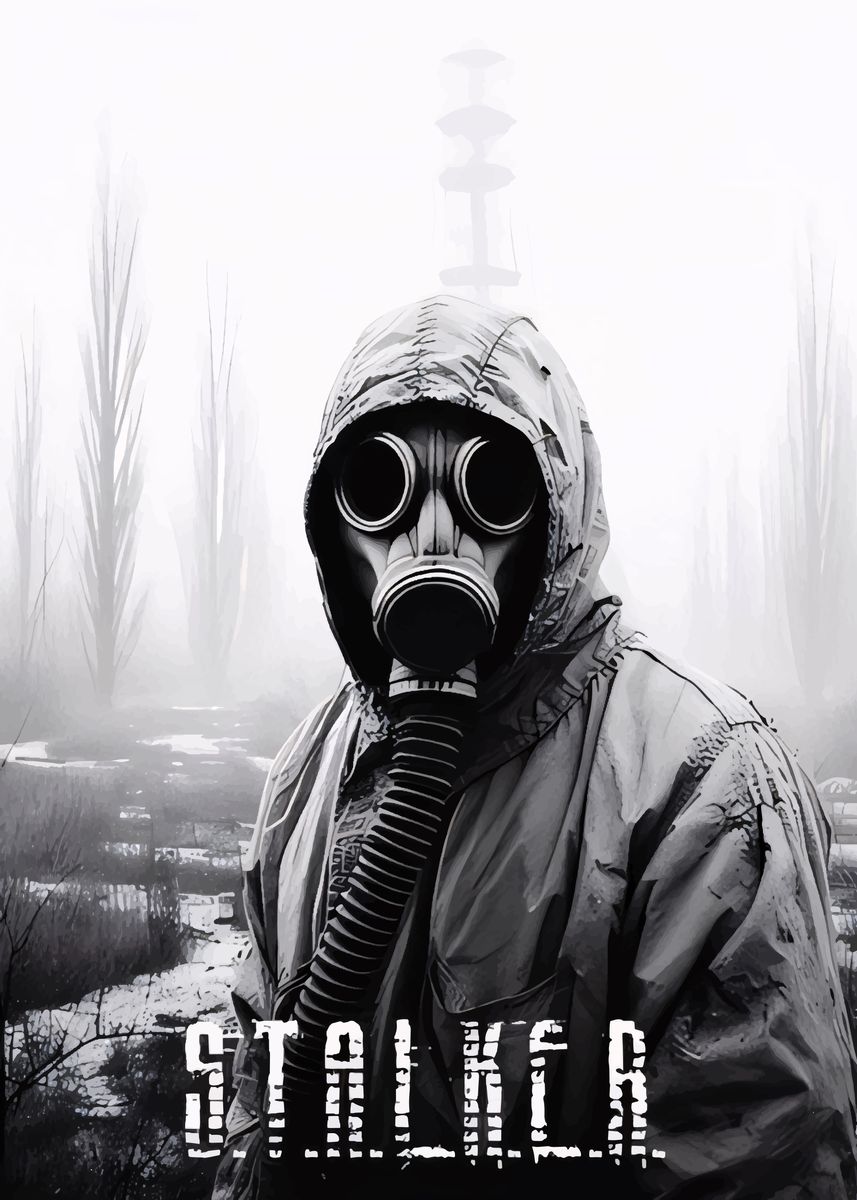 'Stalker Gas Mask' Poster, picture, metal print, paint by aca nehi ...