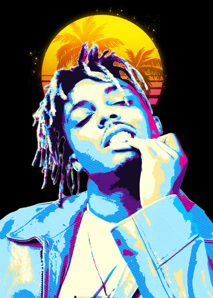 'Juice WRLD Retro Art' Poster, picture, metal print, paint by dedeart ...