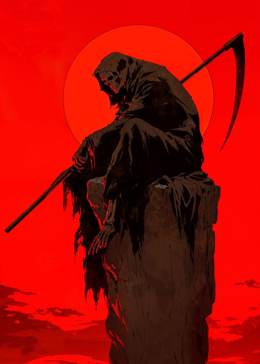 'Grim Reaper skull' Poster, picture, metal print, paint by Adel S ...