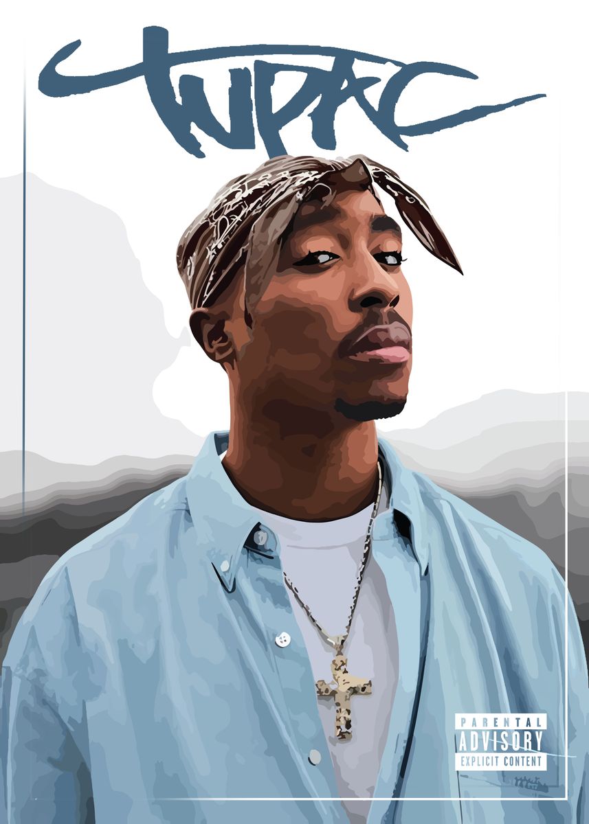 'Tupac Shakur' Poster, picture, metal print, paint by Rick E Design ...