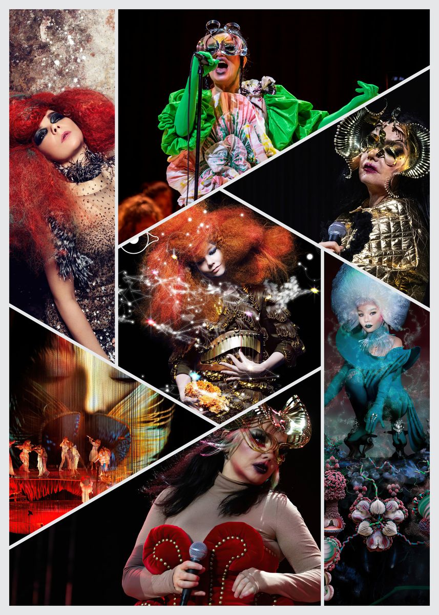 'Björk Concert Collage Poster' Poster, picture, metal print, paint by ...