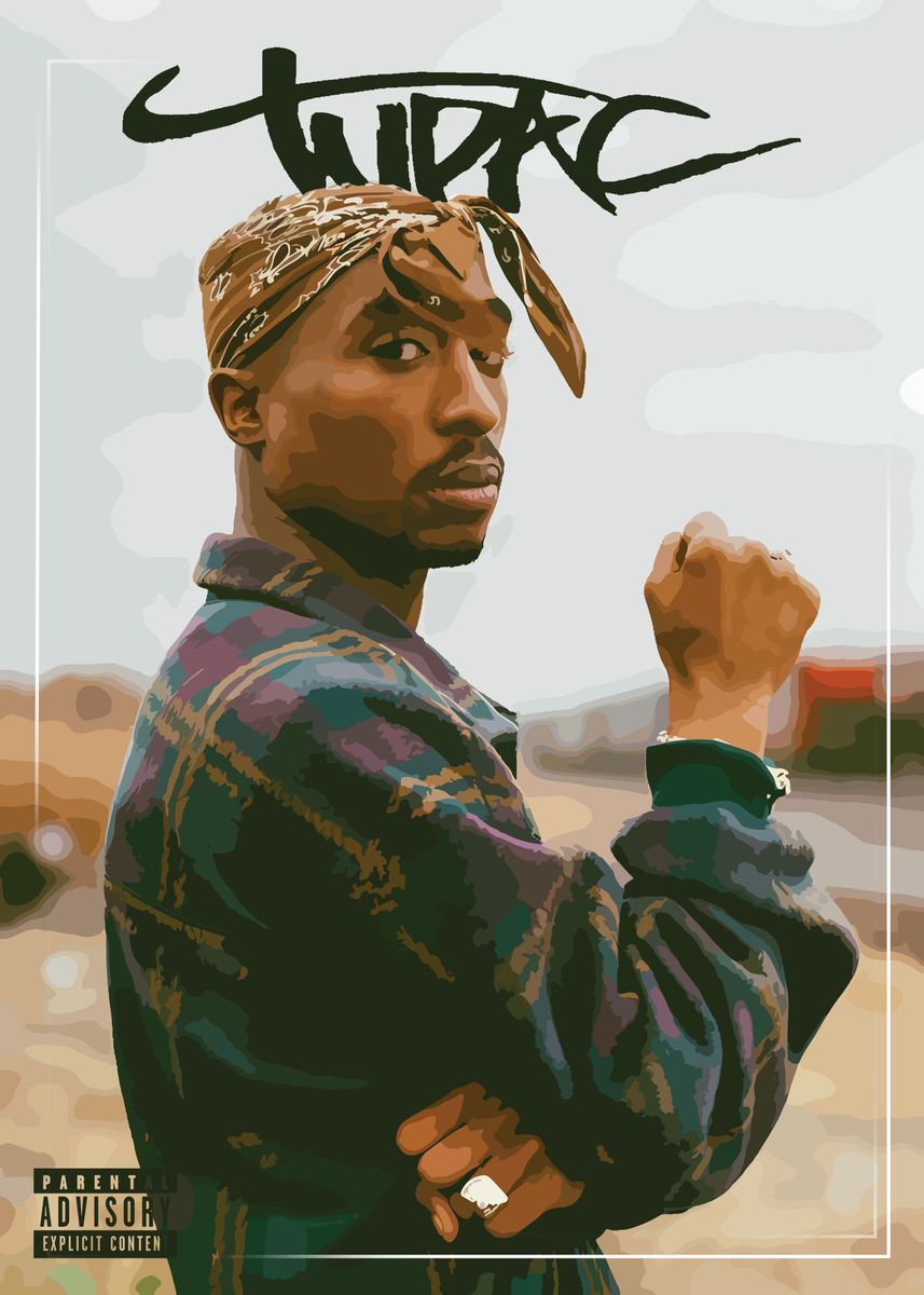 'Tupac Shakur' Poster, picture, metal print, paint by Rick E Design ...
