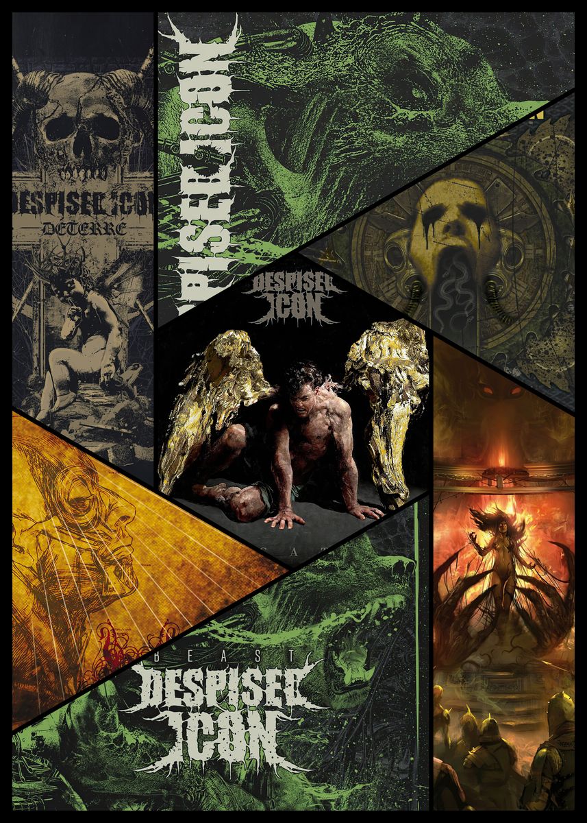 'Despised Icon Album Cover Collage' Poster, picture, metal print, paint by Busarakham | Displate