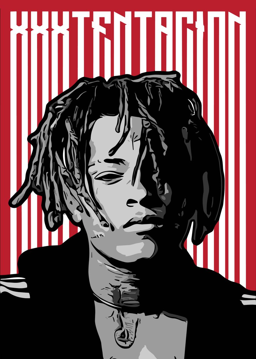 'XXXTentacion Portrait' Poster, picture, metal print, paint by ...