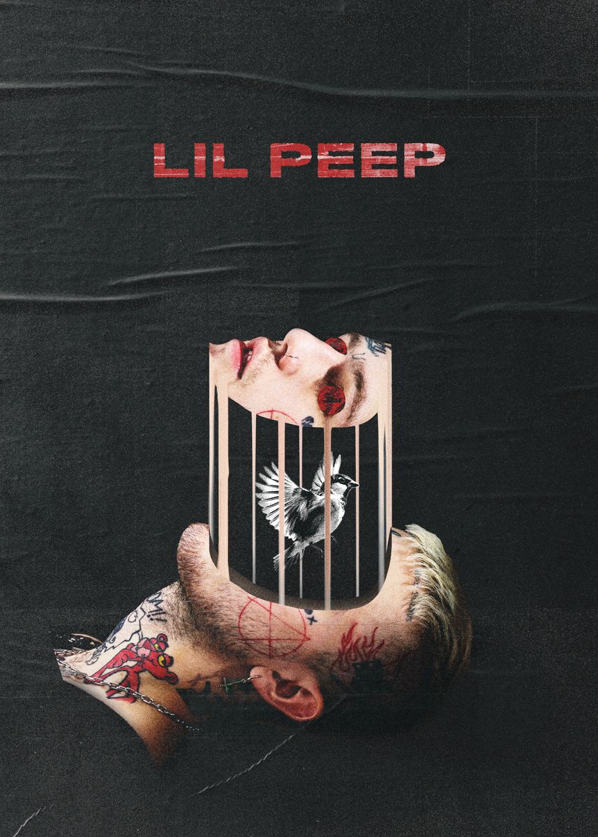 'Lil Peep' Poster, picture, metal print, paint by Nerdworld 1 | Displate