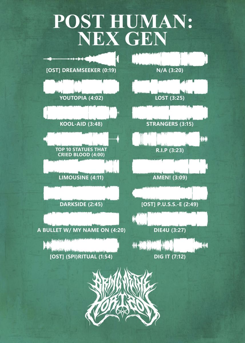 'Bring Me The Horizon 'Post Human: Nex Gen' Album Soundwave Art' Poster ...