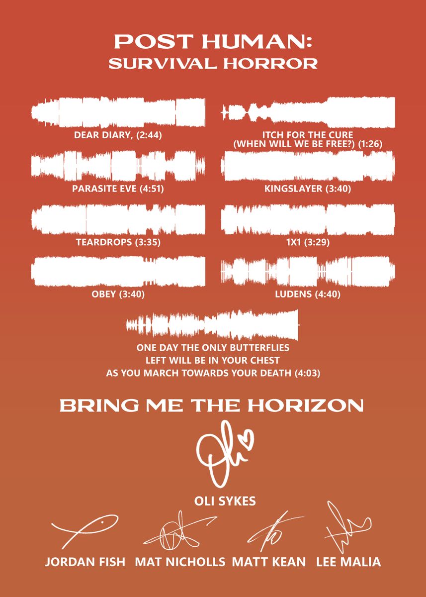 'Bring Me The Horizon 'Post Human: Survival Horror' Album Soundwave Art ...