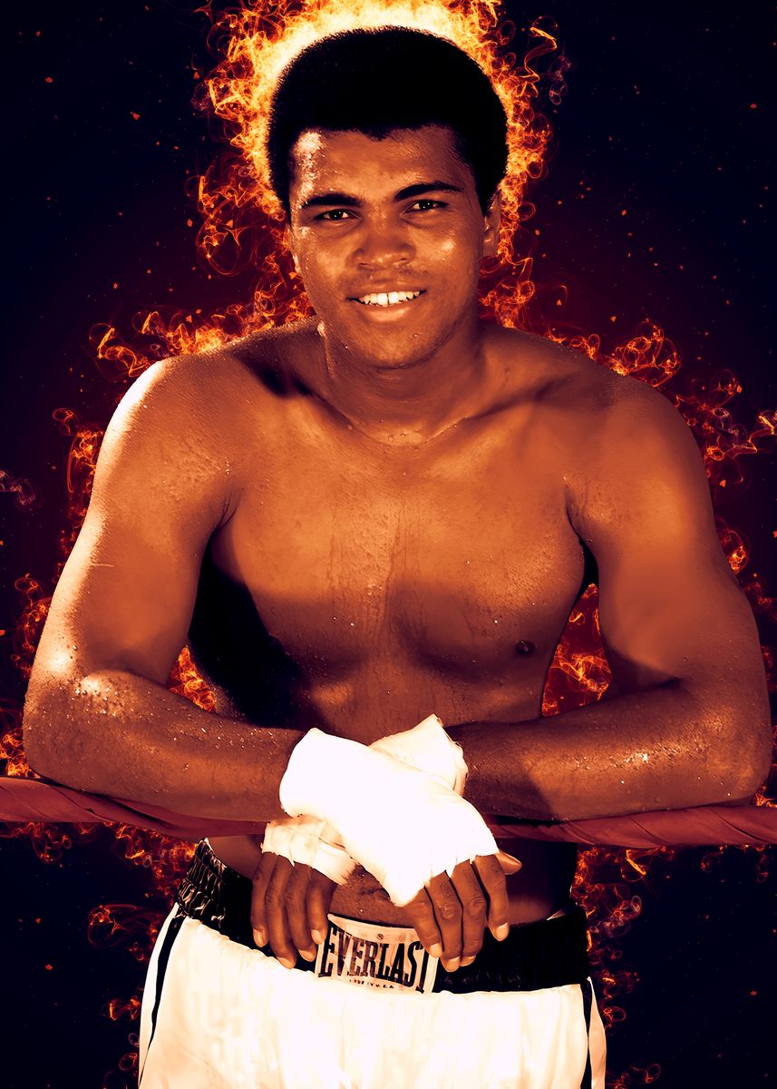 'Muhammad Ali Boxing Poster' Poster, picture, metal print, paint by Mus ...