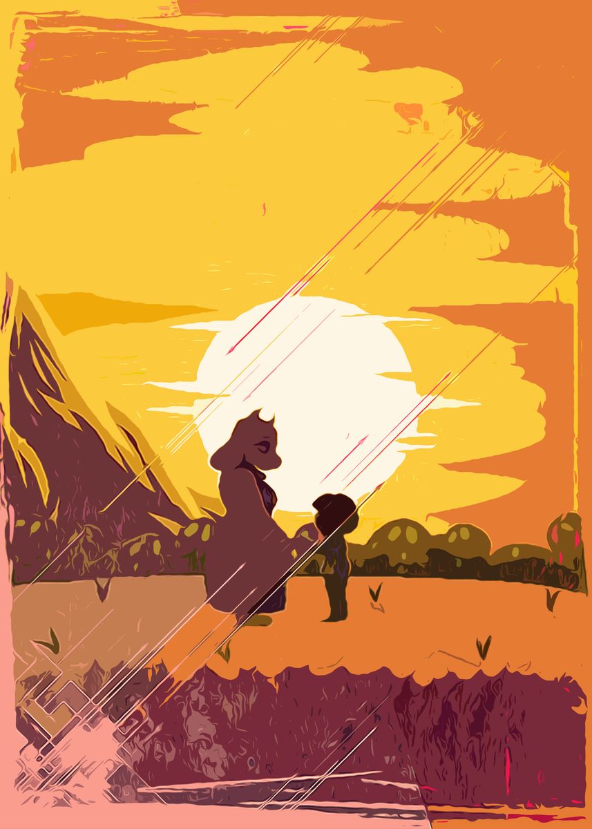 'Undertale: Toriel and Frisk' Poster, picture, metal print, paint by ...