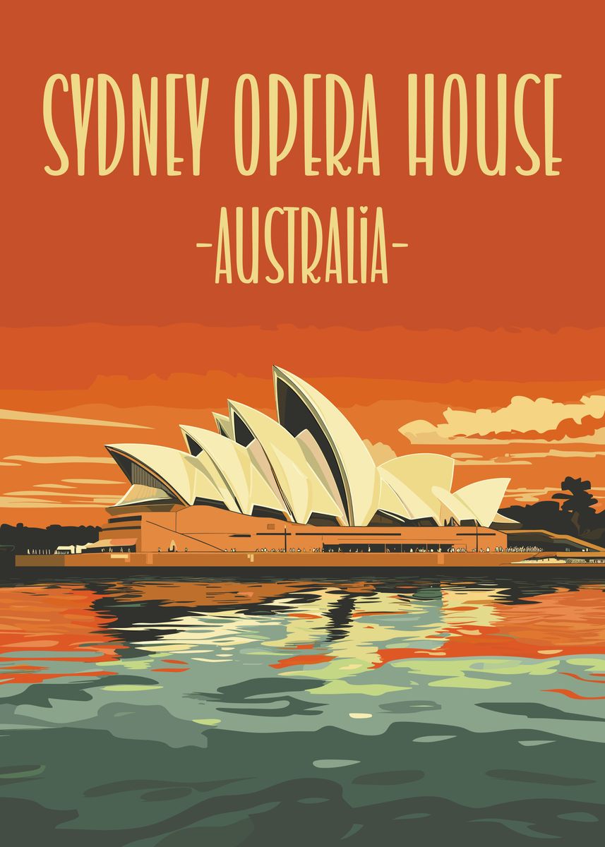 'Original Sydney Opera House Poster' Poster, picture, metal print ...