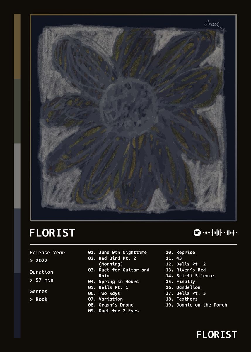 'Florist (2022) Album by Florist' Poster, picture, metal print, paint ...