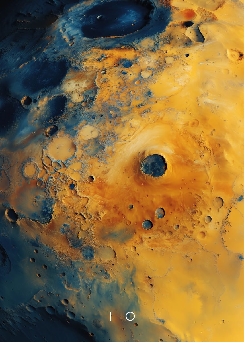 'Io Volcanic Fury Jupiter Moon' Poster, picture, metal print, paint by ...