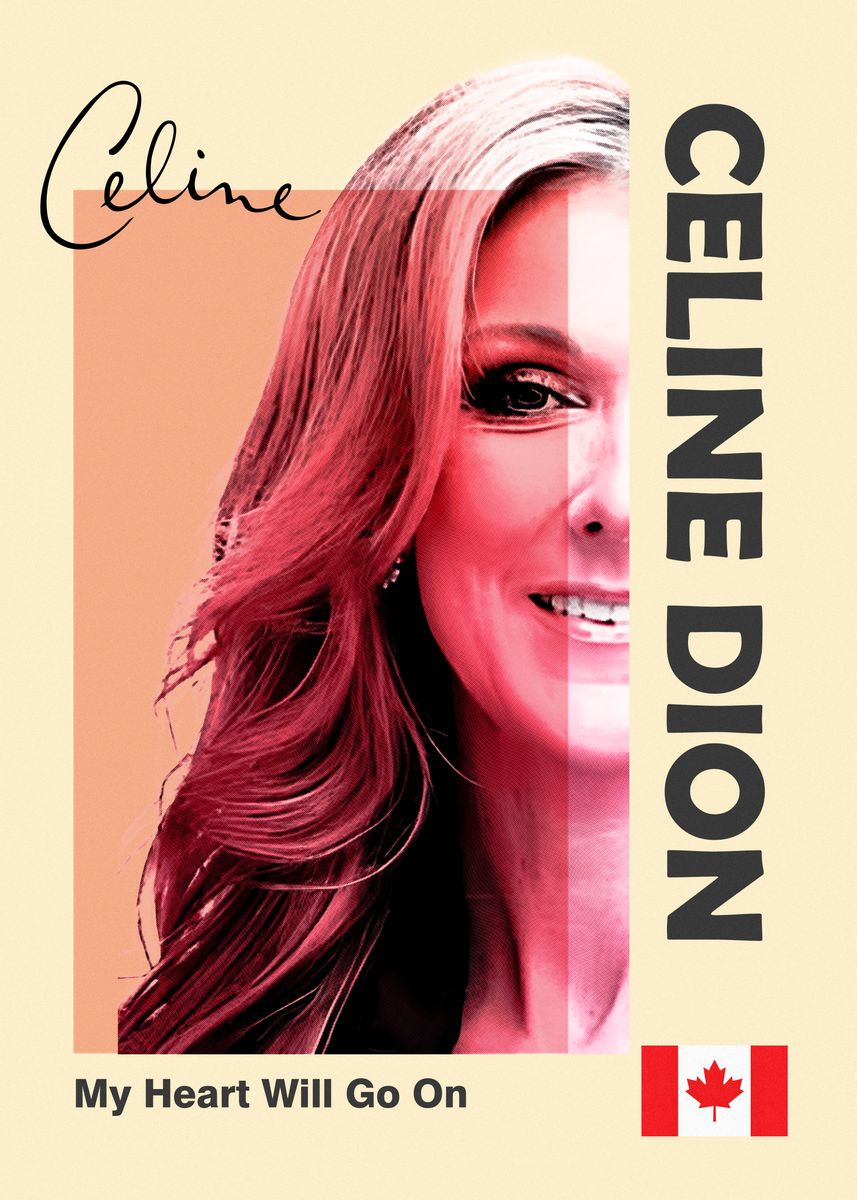 'Celine Dion Poster' Poster, picture, metal print, paint by Mus Mius ...