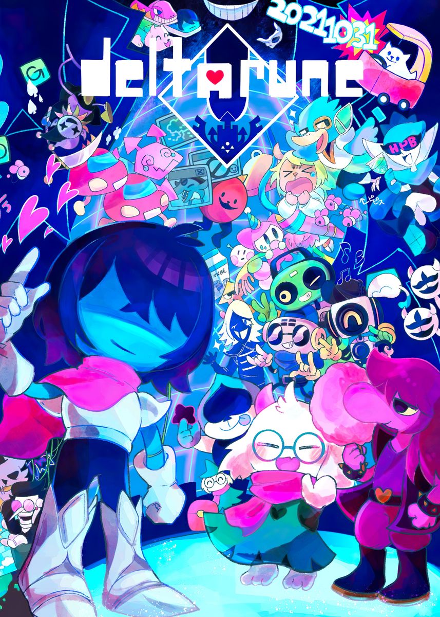 'Deltarune Characters Art' Poster, picture, metal print, paint by Le ...