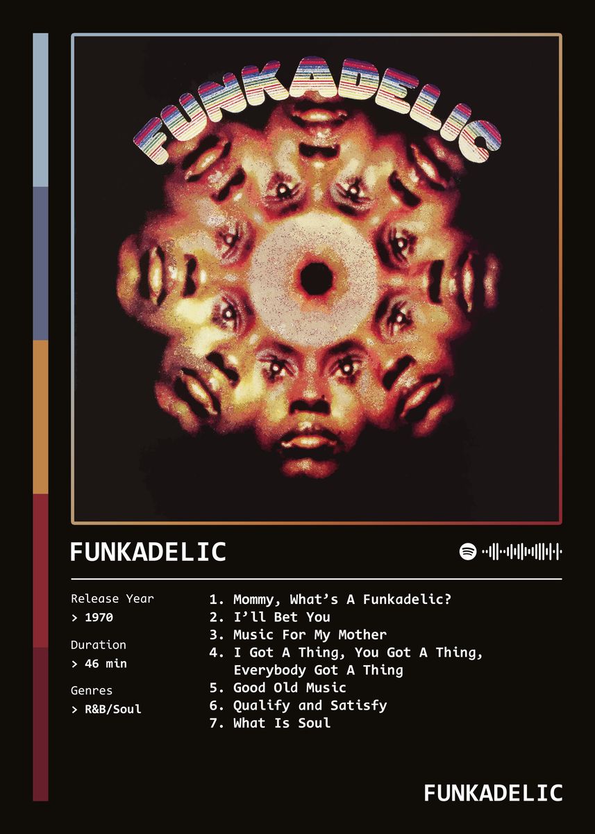 'Funkadelic (1970) Album by Funkadelic' Poster, picture, metal print ...