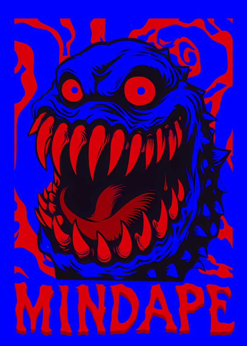 'MindApe Monster Trip' Poster, picture, metal print, paint by Diz Plate ...