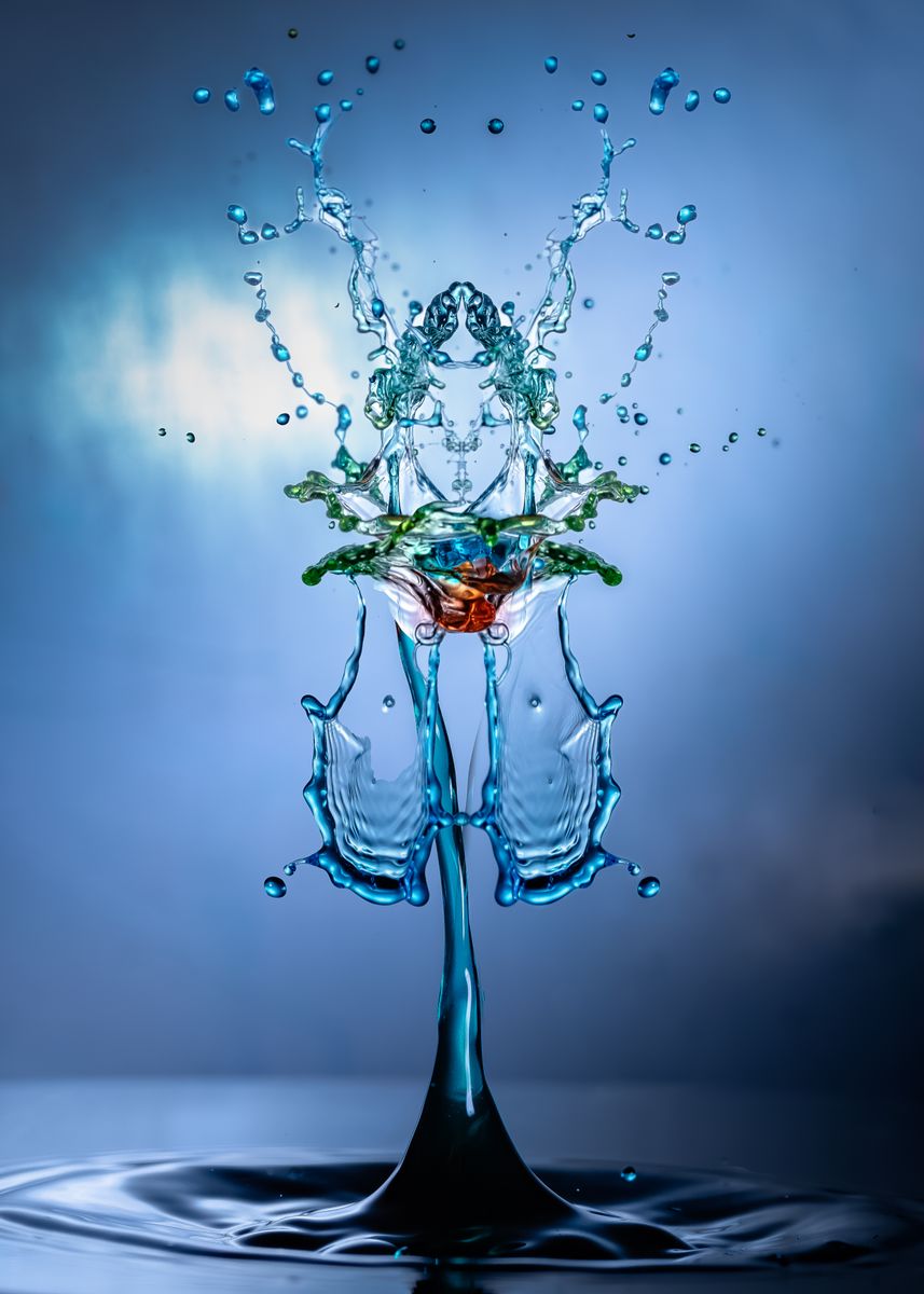 'Water Drop Splash Art' Poster, picture, metal print, paint by LAURENT ...