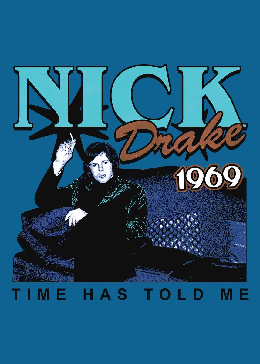 'Nick Drake 1969 Poster' Poster, picture, metal print, paint by ...