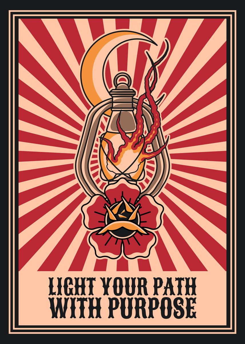 'Light Your Path Lantern Art' Poster, picture, metal print, paint by ...
