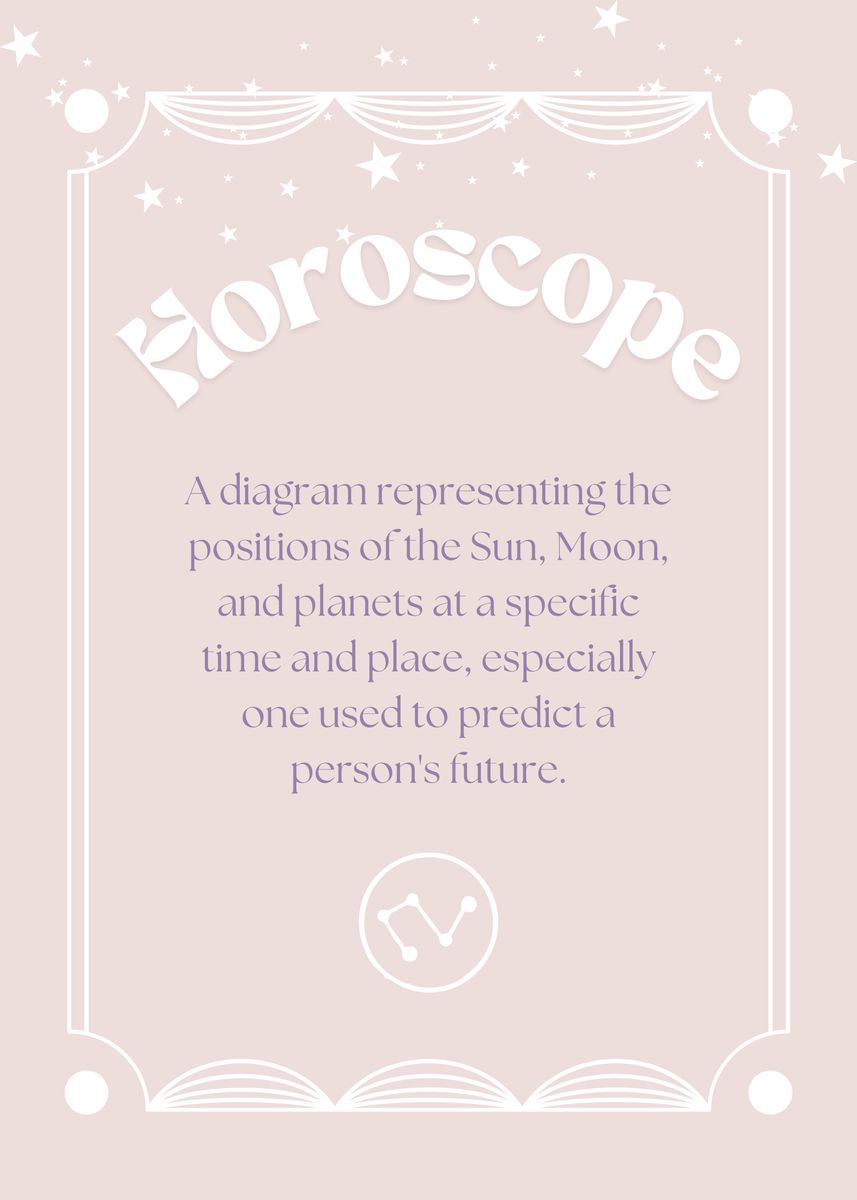 'The Horoscope Definition' Poster, picture, metal print, paint by ...