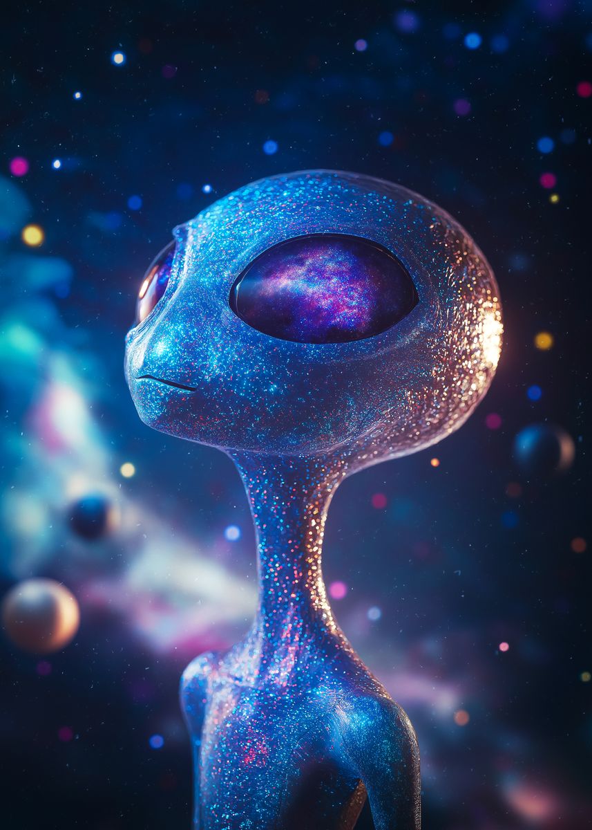 'Alien in Space' Poster, picture, metal print, paint by InterGalatica ...