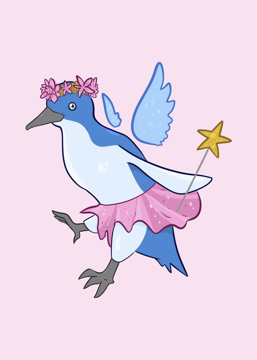 'Little Blue Fairy Penguin' Poster, picture, metal print, paint by Rory ...