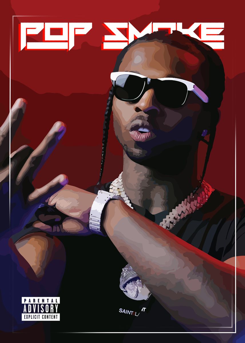 'Pop Smoke ' Poster, picture, metal print, paint by Rick E Design ...