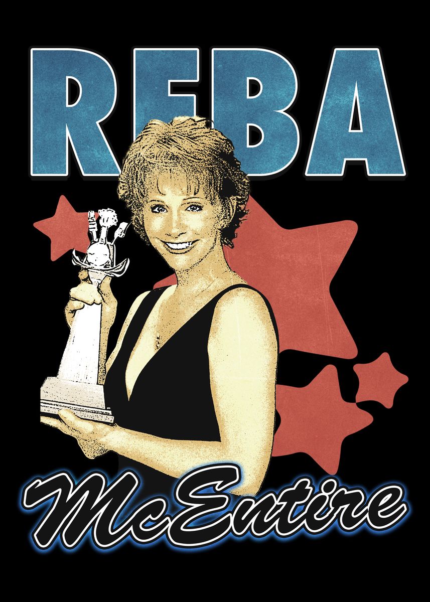'Reba McEntire Vintage Poster' Poster, picture, metal print, paint by ...