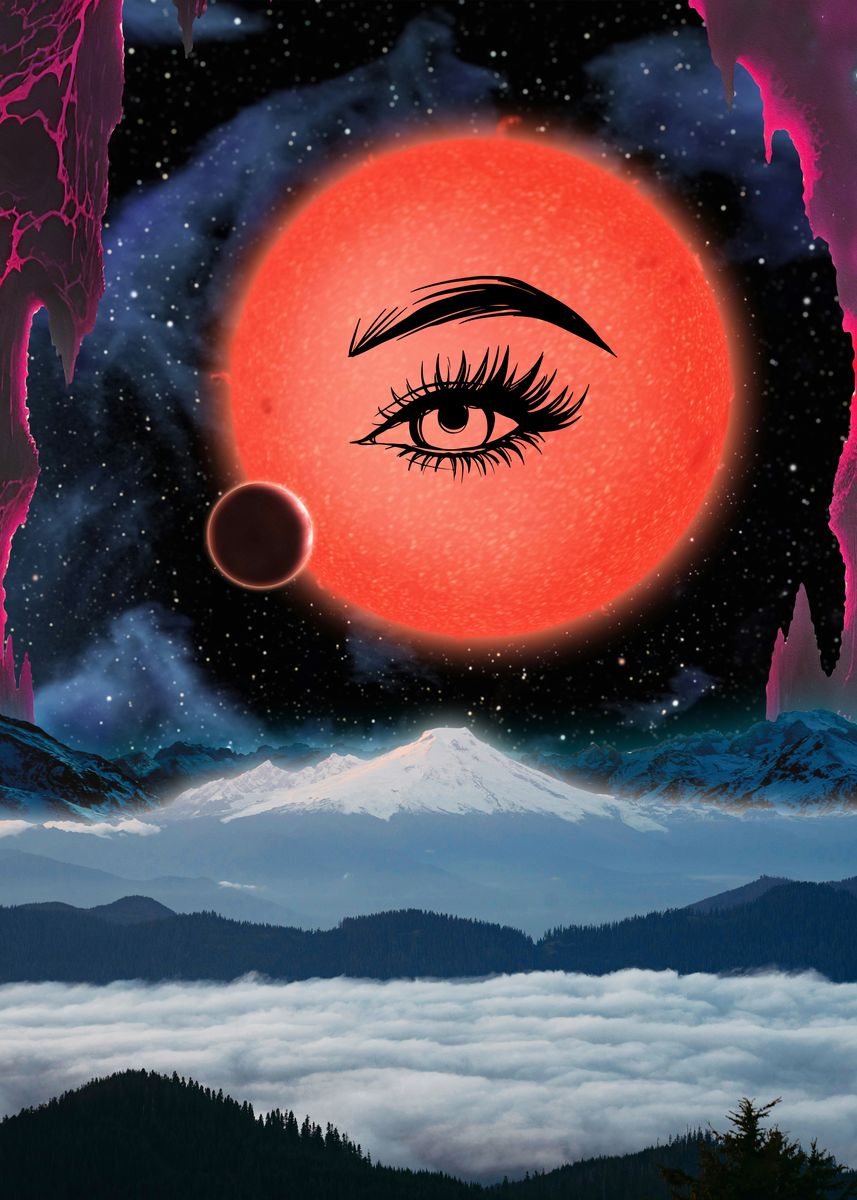 'Celestial Gaze' Poster, picture, metal print, paint by Visions of Elvedon | Displate