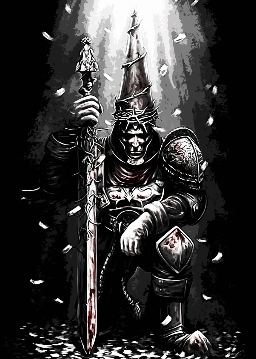 'blasphemous with Sword' Poster, picture, metal print, paint by semar ...