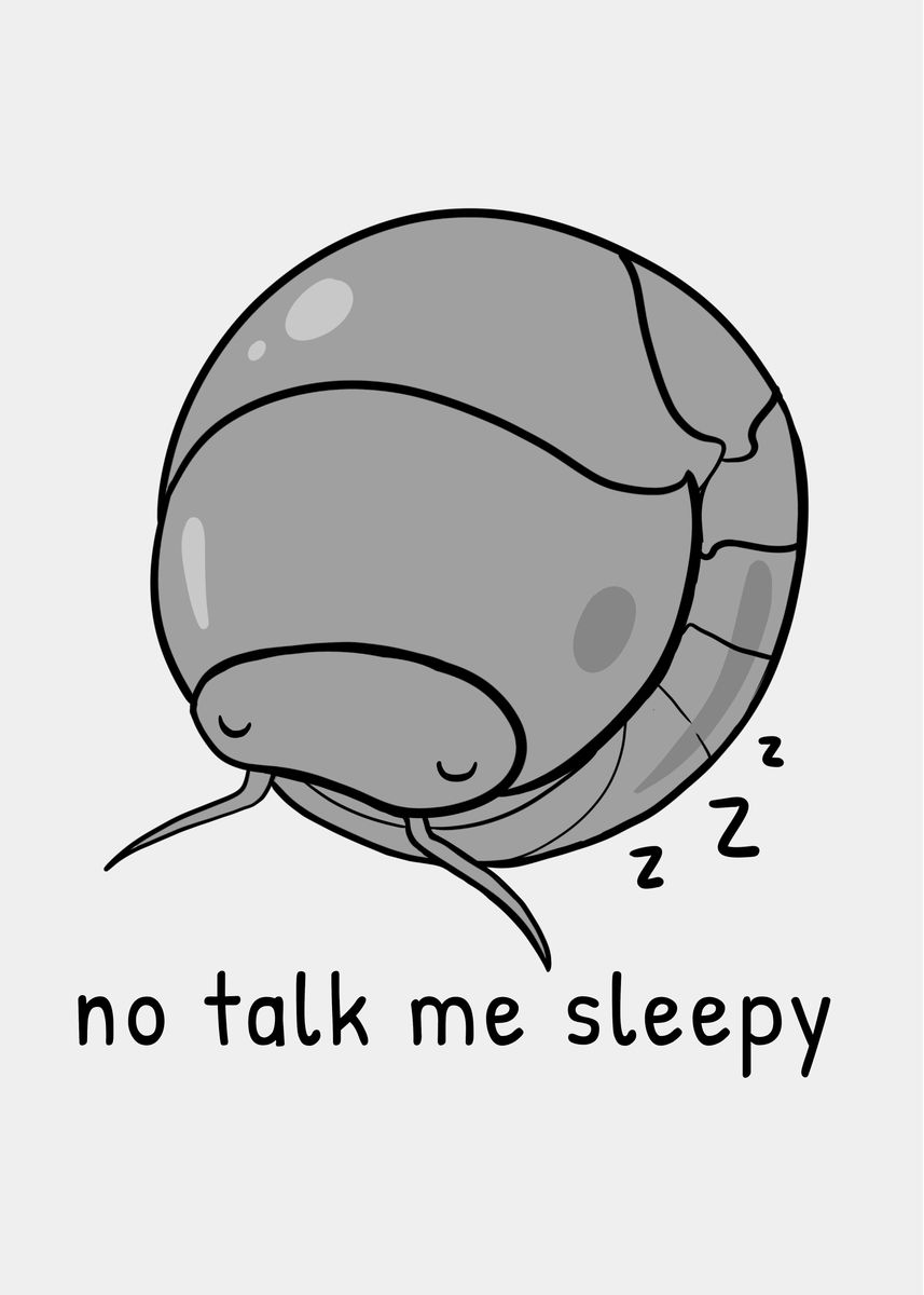 'Sleepy Pill Bug' Poster, picture, metal print, paint by Rory Nelson ...