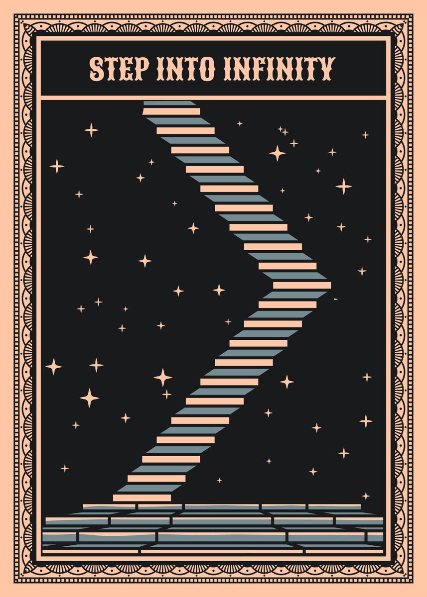 'Infinity Staircase Art' Poster, picture, metal print, paint by taofik ...
