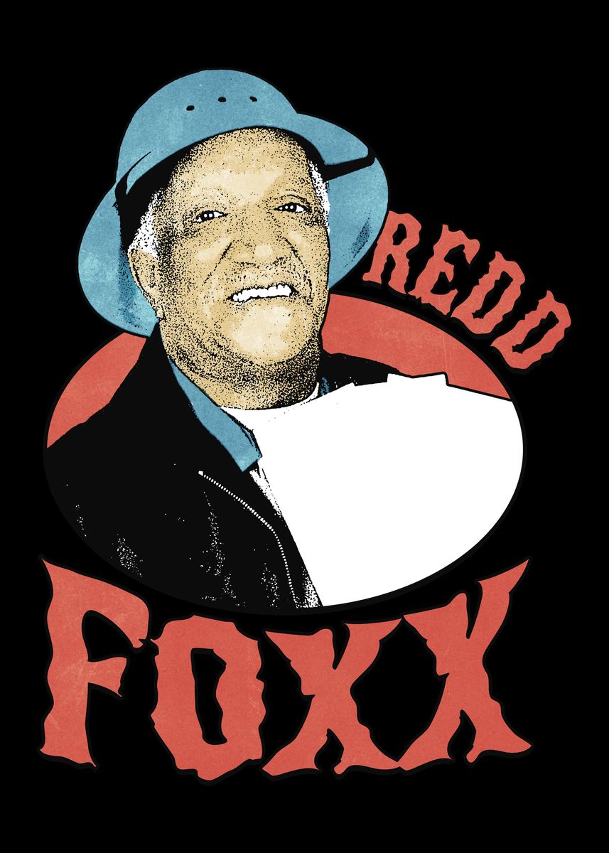 'Redd Foxx Retro Comic Poster' Poster, picture, metal print, paint by ...