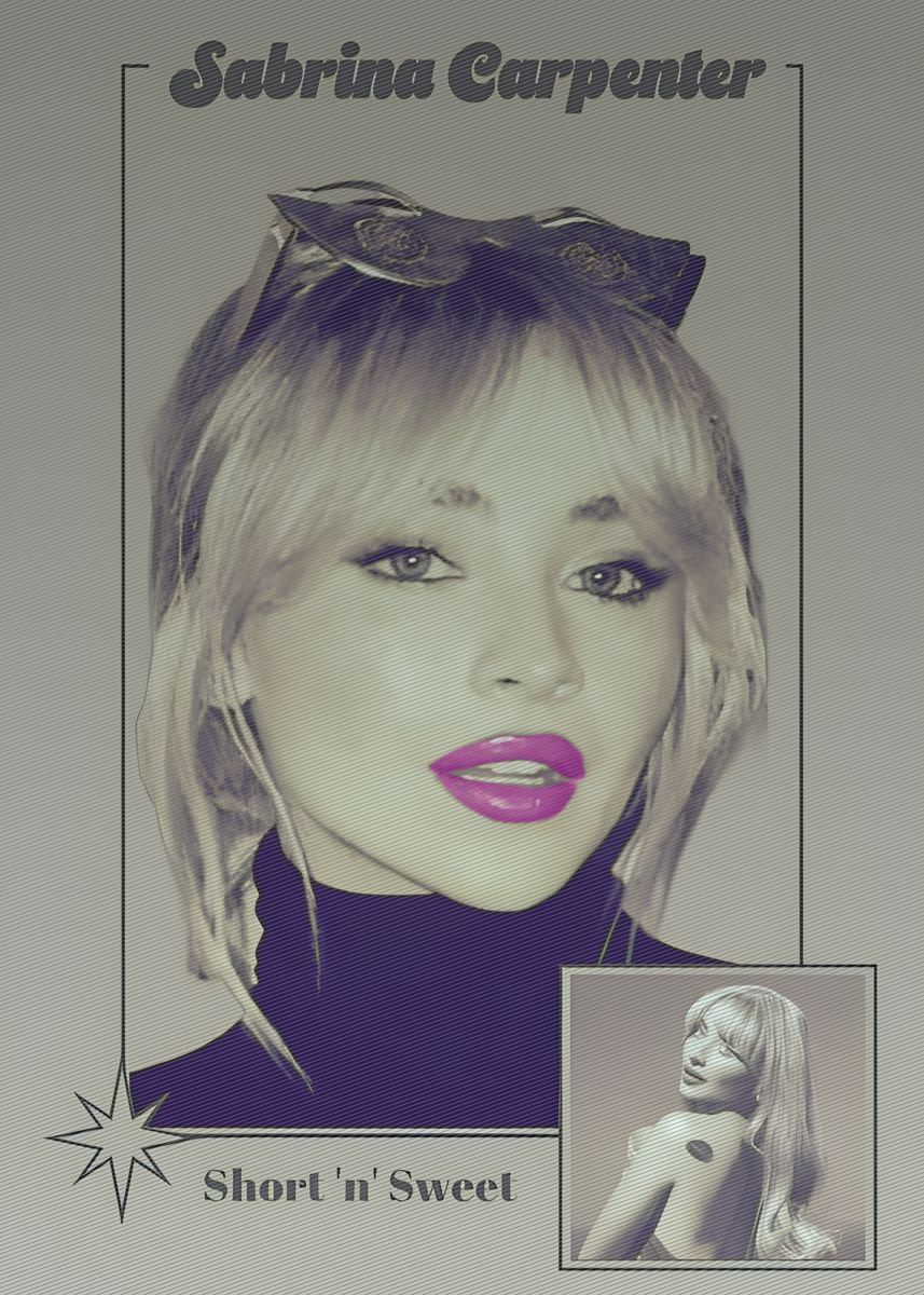 'Sabrina Carpenter Poster' Poster, picture, metal print, paint by ...