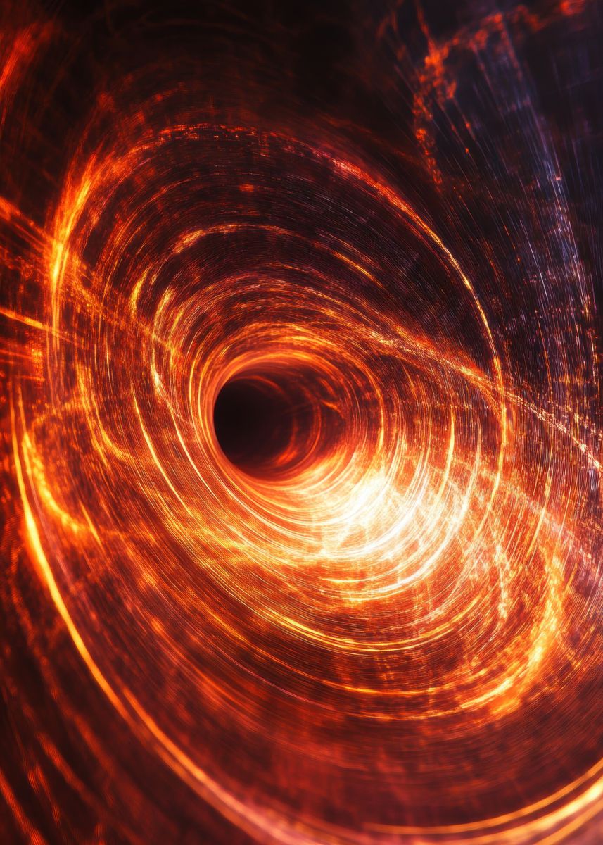 'Fiery Vortex' Poster, picture, metal print, paint by Ryu | Displate